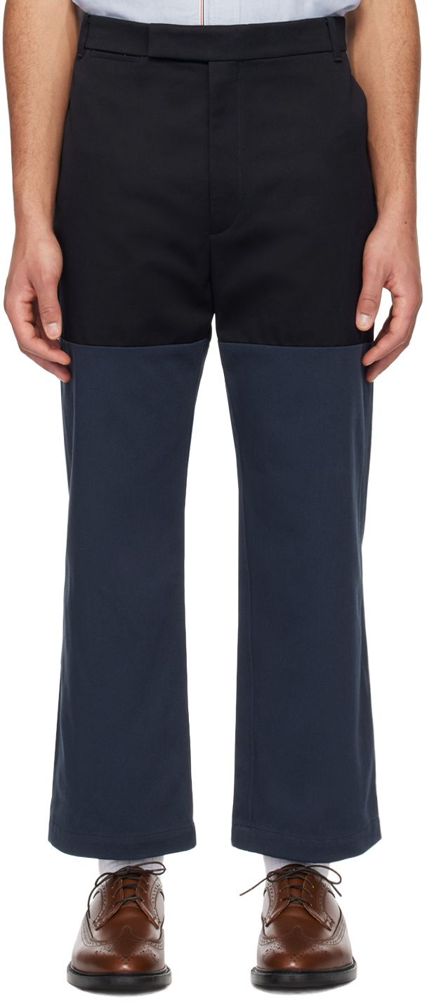 THOM BROWNE Thom Browne Panelled Straight Leg Trousers